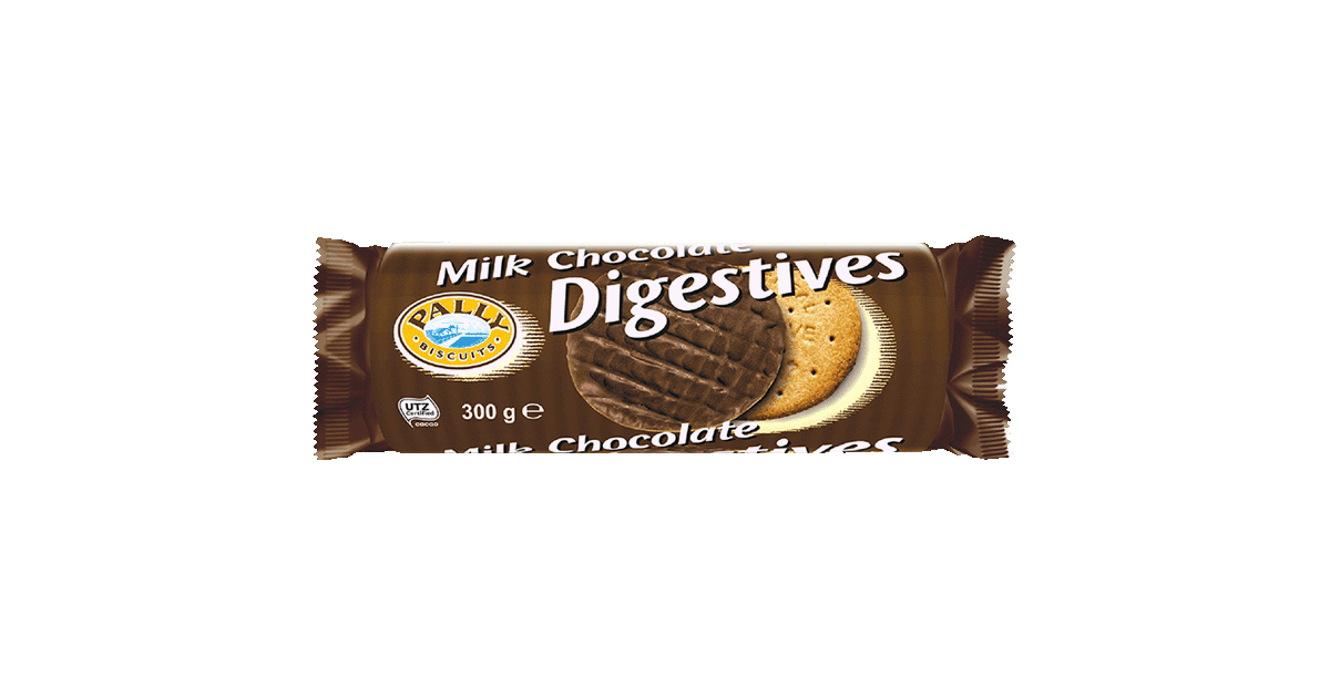 Pally - Μπισκότα digestive με σοκολάτα γάλακτος 300g - GSBG