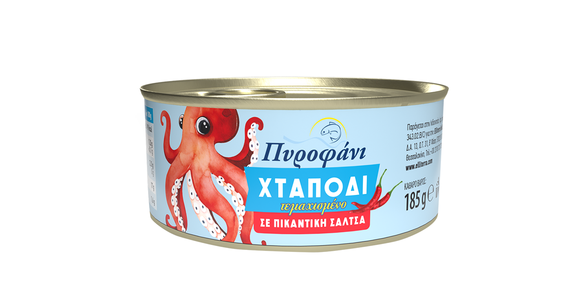 ΠΥΡΟΦΑΝΙ Χταπόδι τεμαχισμένο σε πικάντικη σάλτσα 185g - GSBG